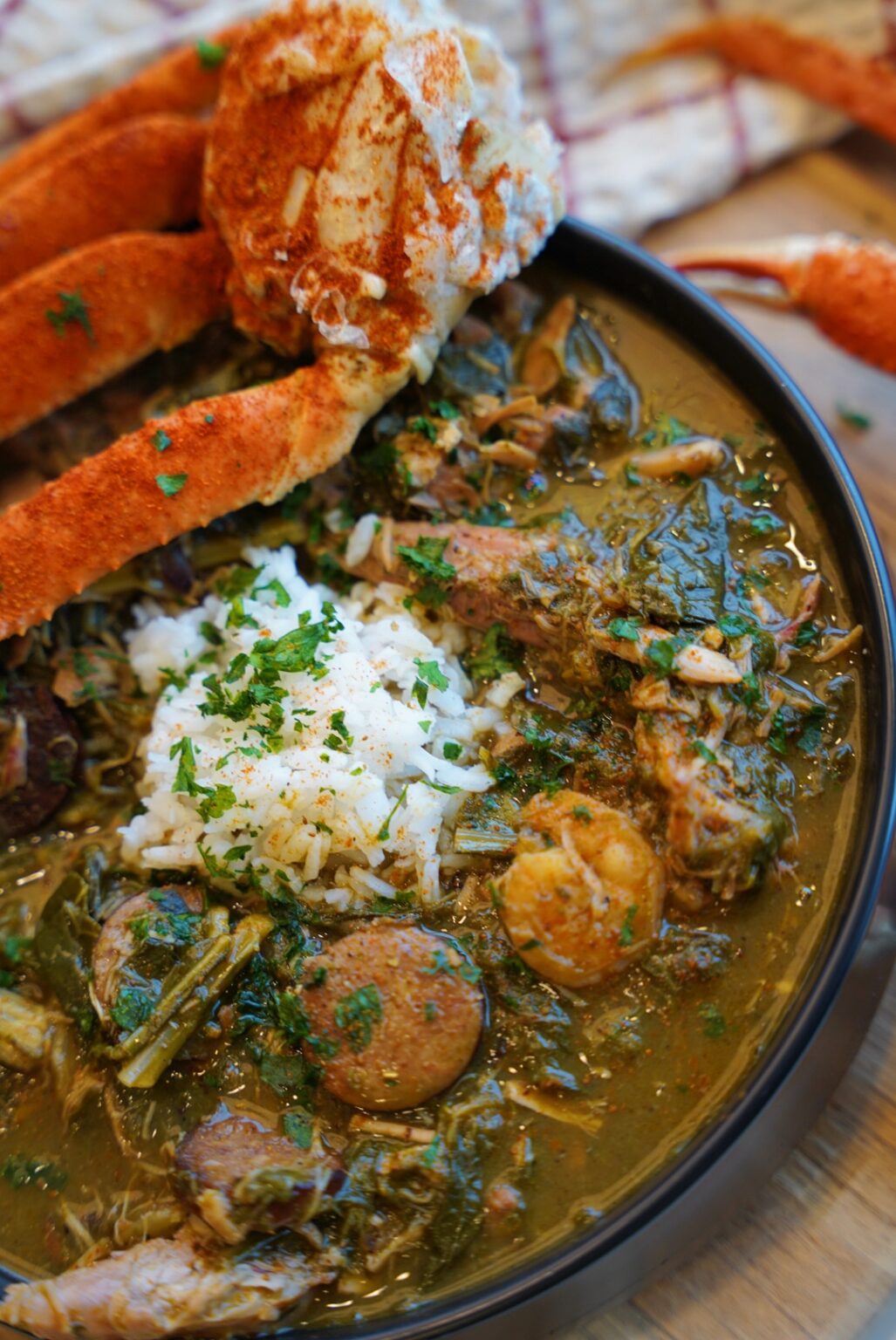 Gumbo Collard Greens - Cooking With Destiny